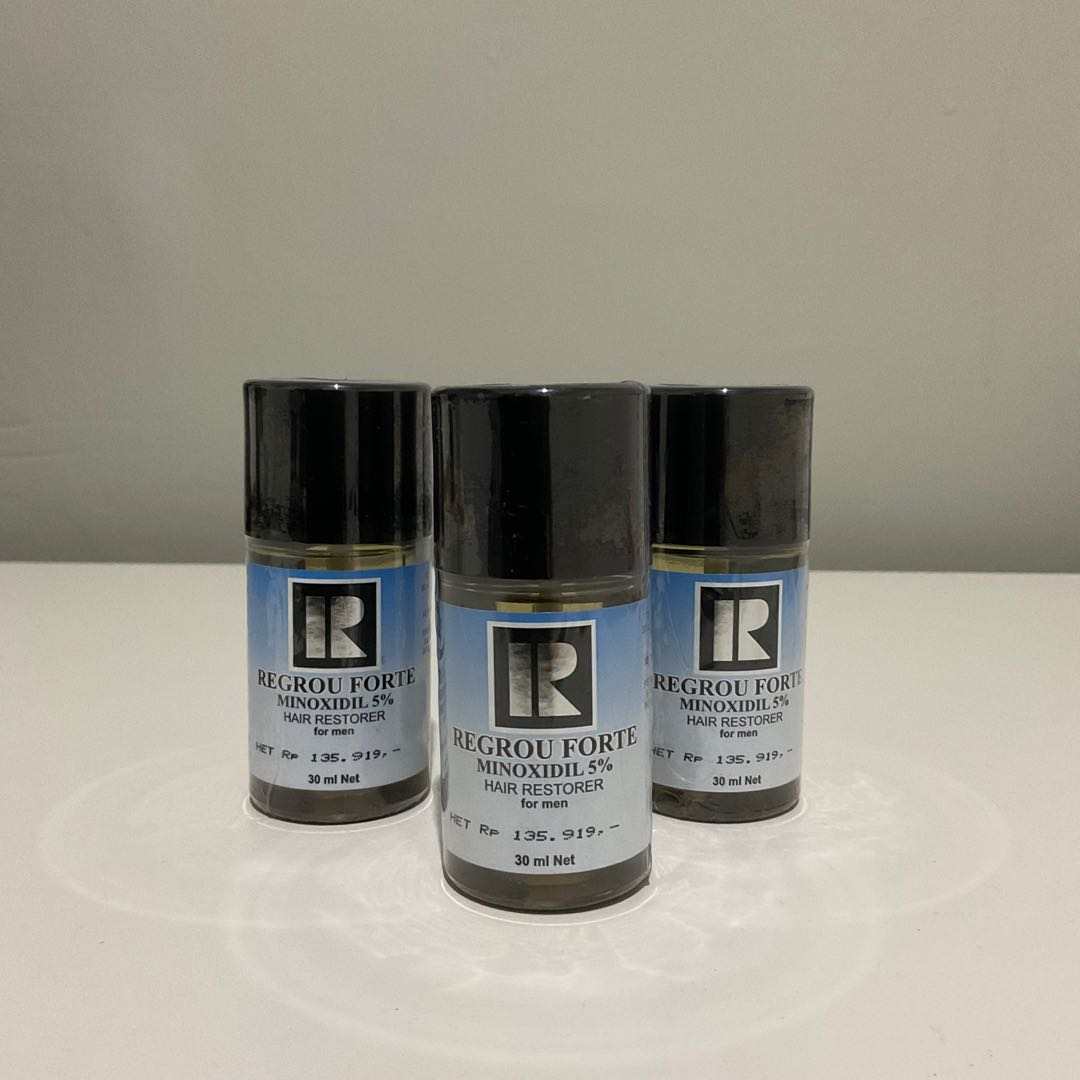 Regrou Forte Minoxidil 5% Hair Restorer For Men, Kesehatan & Kecantikan ...