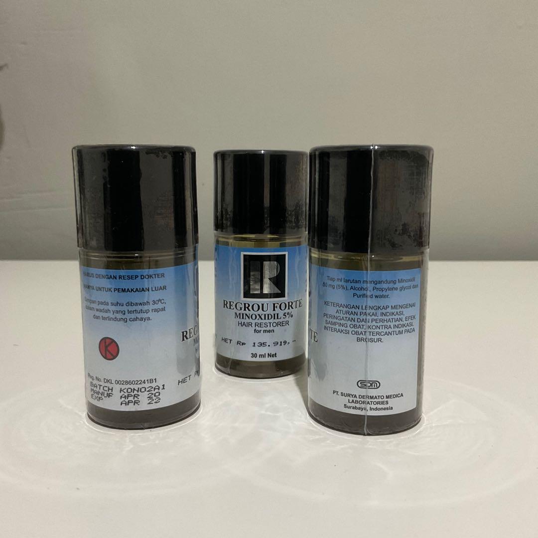 Regrou Forte Minoxidil 5% Hair Restorer For Men, Kesehatan & Kecantikan ...