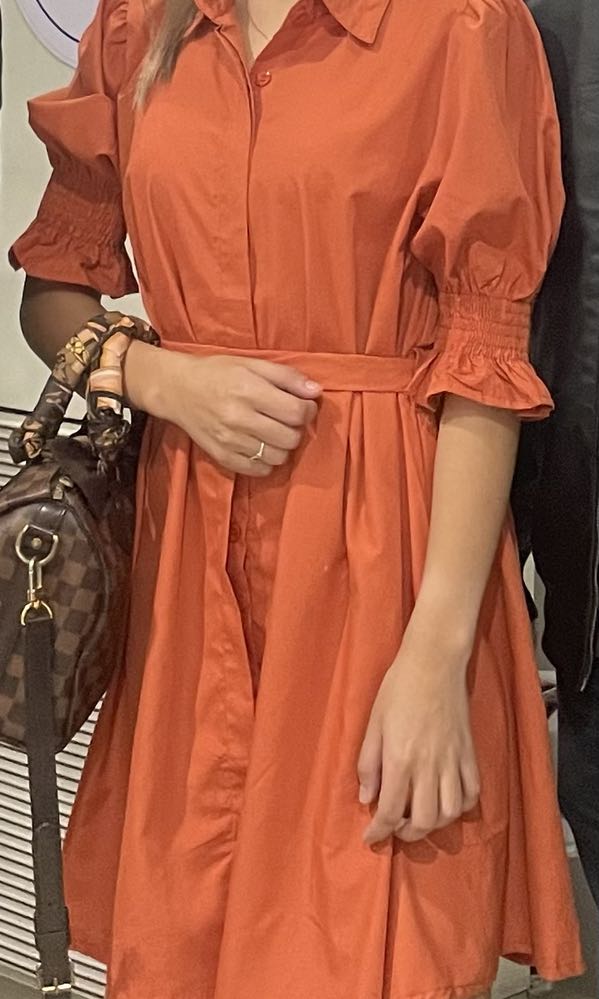 Rust Semi-Formal Dress, Women's Fashion, Dresses & Sets, Dresses on ...