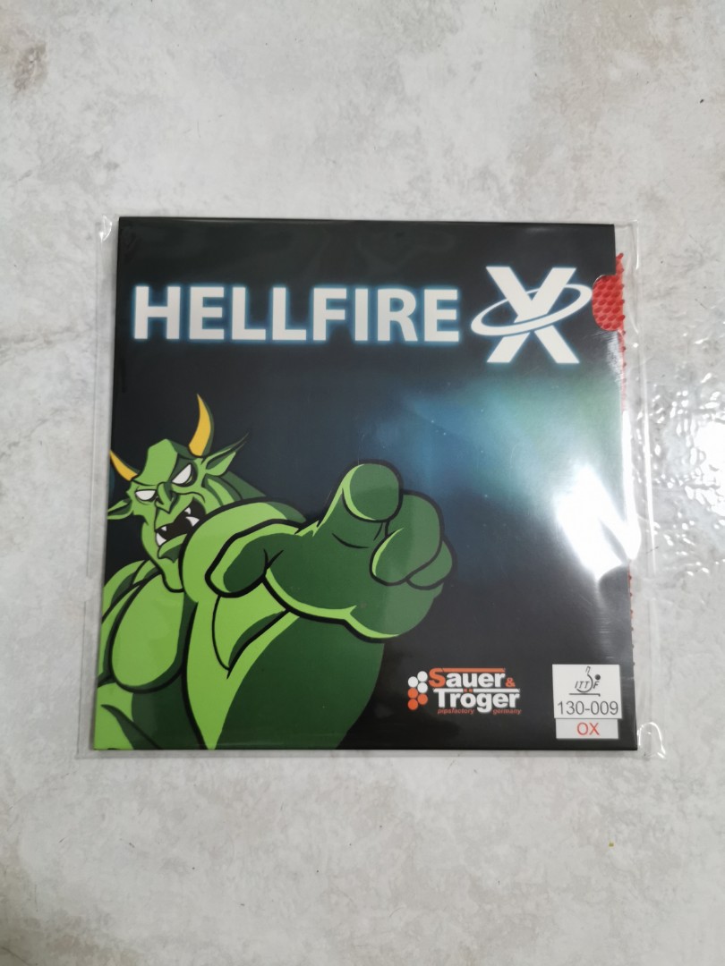 Table tennis. Sauer&Troger Hellfire X long pips (OX) Red, Sports ...