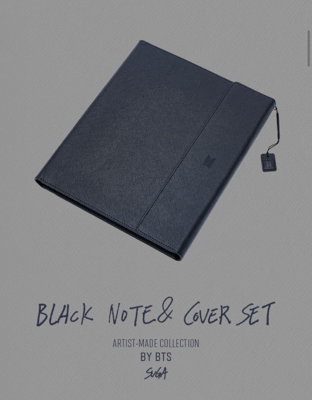 [SECURED] artist made collection by bts yoongi black note and cover set ...