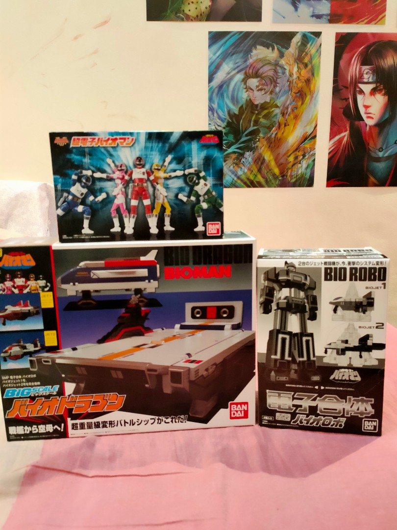 Shodo Bioman Set bio dragon,bio robo, biomen, Hobbies & Toys, Toys ...