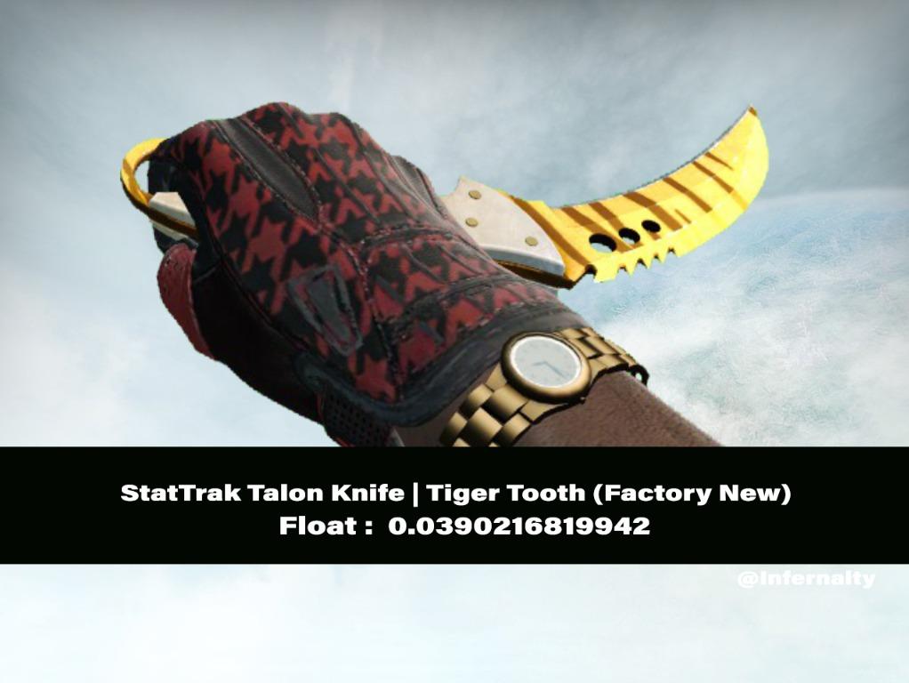 StatTrak Talon Knife Tiger Tooth FN CSGO SKINS KNIVES, Video Gaming ...