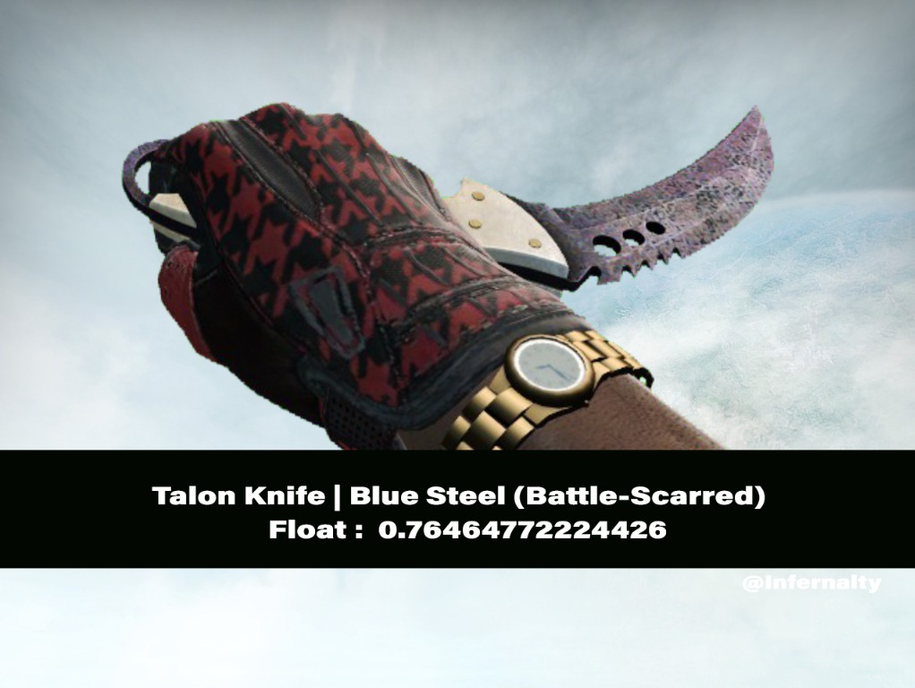 Talon Knife Blue Steel BS CSGO SKINS KNIVES, Video Gaming, Gaming ...