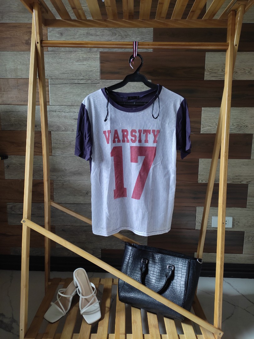 Varsity shirt, Women's Fashion, Tops, Shirts on Carousell