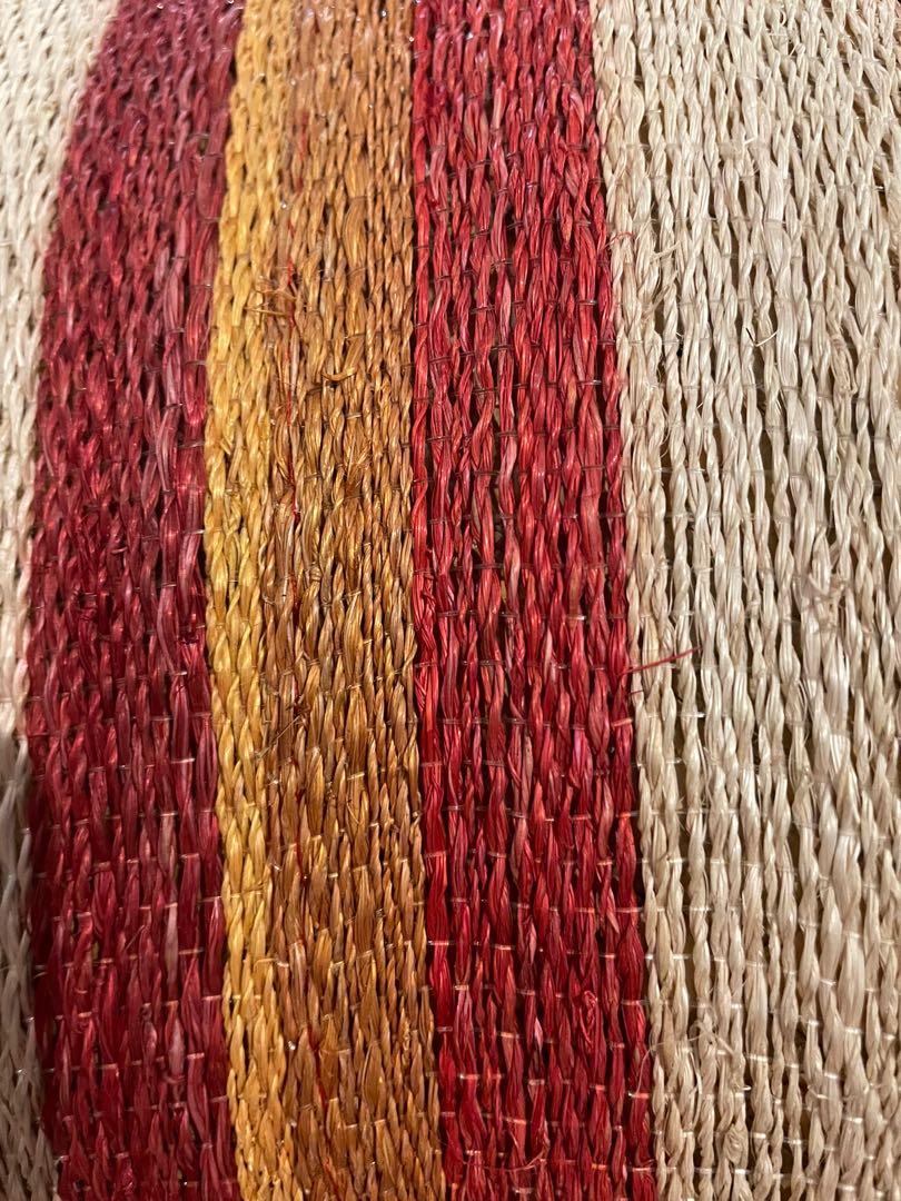 Vintage Red Straw Banig Handbag Shoulder Beach Summer Bag, Women's ...