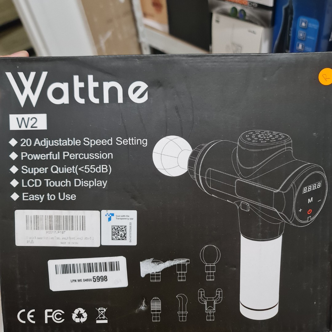 Wattne W2 massage gun, Health & Nutrition, Massage Devices on Carousell