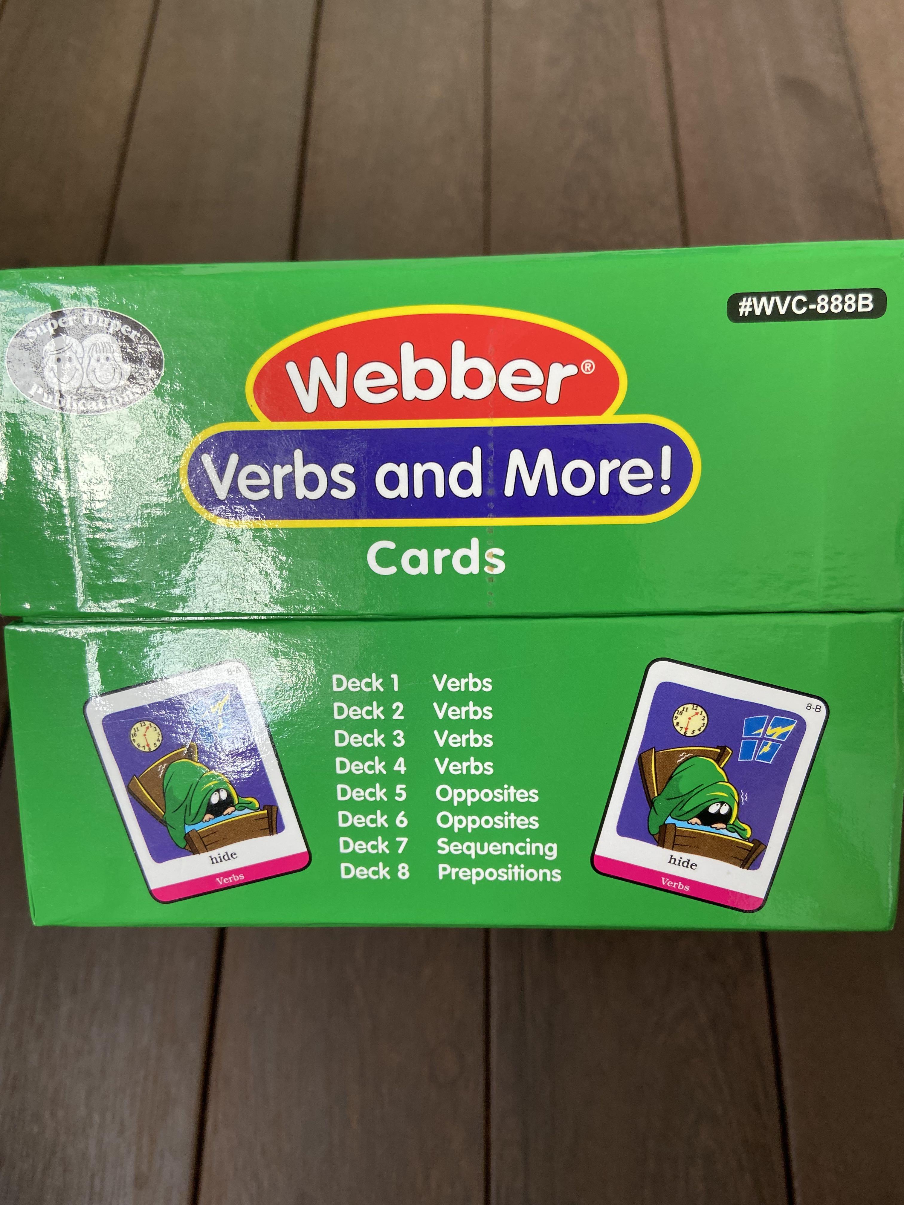 Webber Verbs and More Cards/Flash Cards/Learning Resources, Everything ...