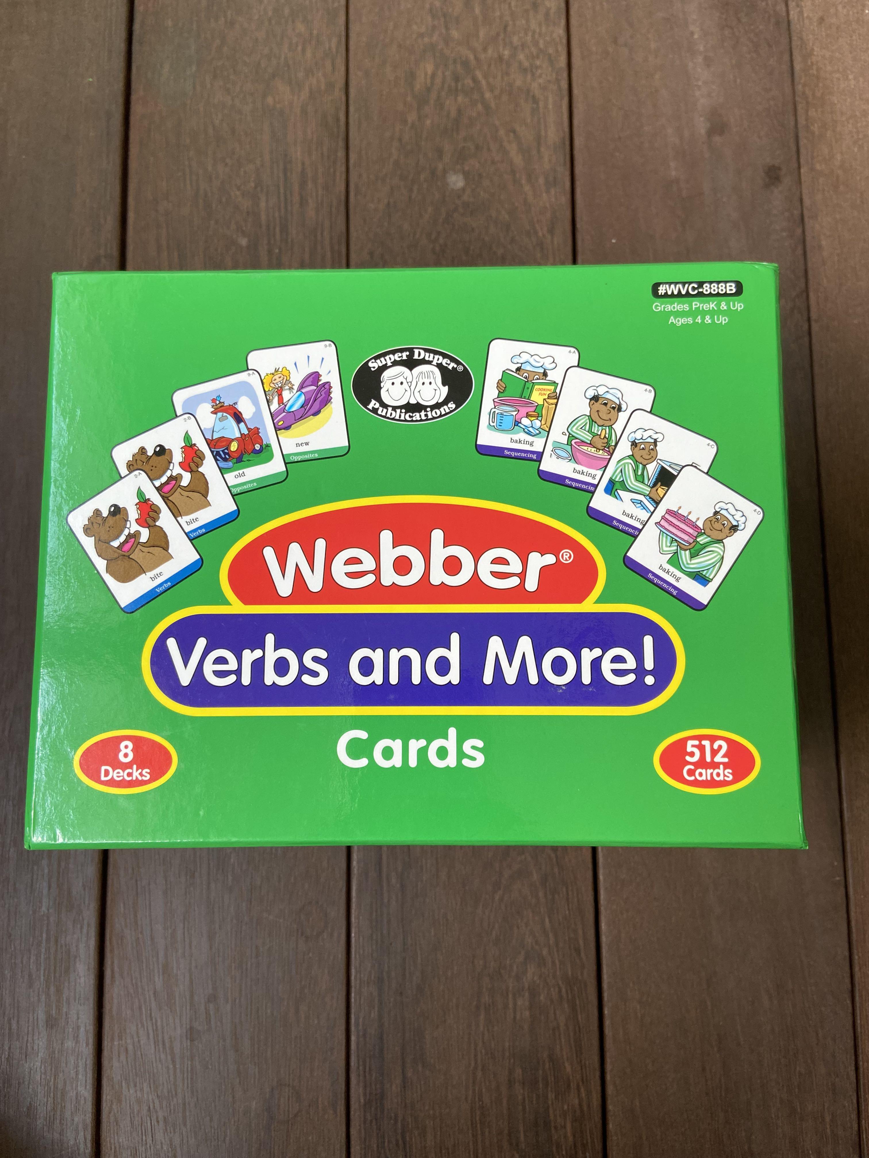 Webber Verbs and More Cards/Flash Cards/Learning Resources, Everything ...