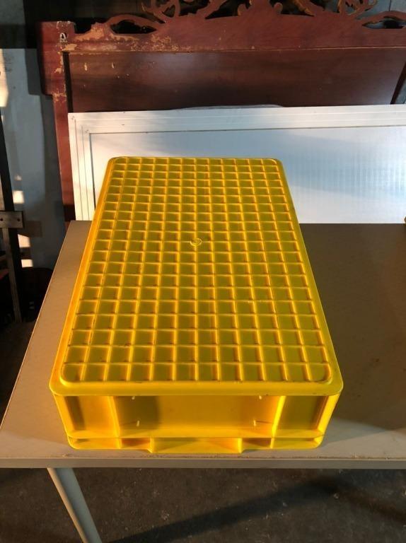 Wide Yellow Plastic Tray / Bekas Plastik Kuning Lebar, Furniture & Home ...
