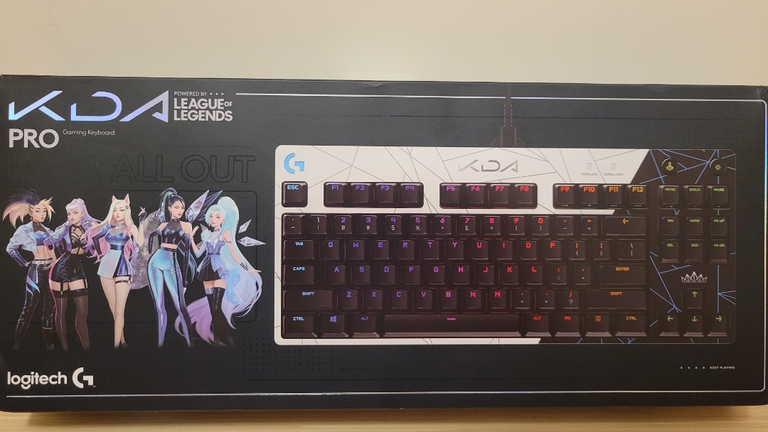 全新 未開箱 Logitech KDA KEYBOARD K/DA PRO 職業級競技機械式電競鍵盤, 電腦＆科技, 電腦周邊及配件, 電腦 ...