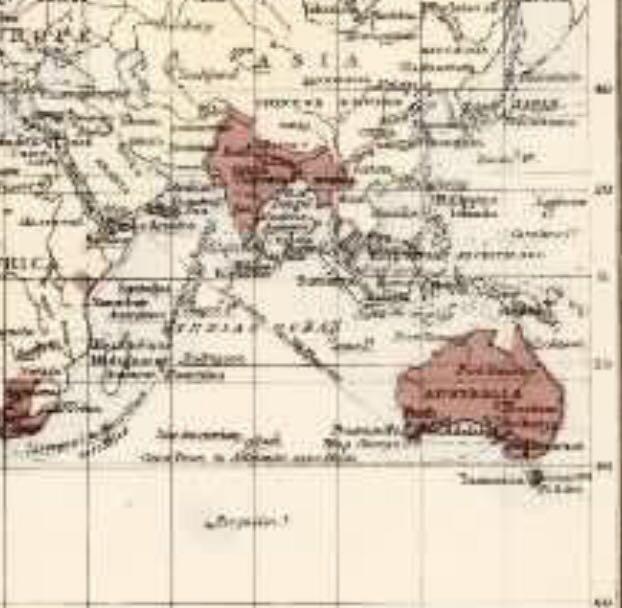 Antique Small Original Map of The World Scottish 1888, Hobbies & Toys ...