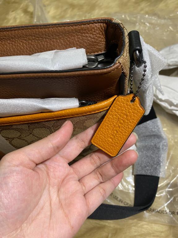 AUTHENTIC COACH Thompson Crossbody Mens Bag In Signature Jacquard With ...