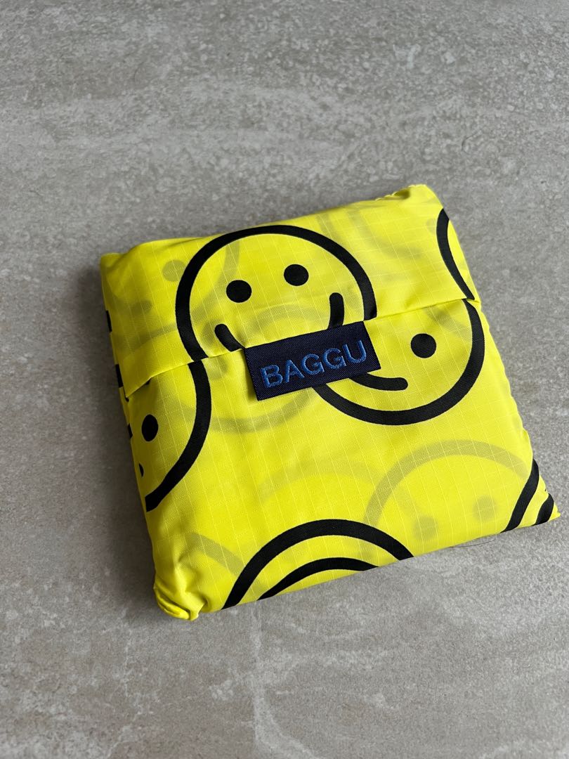 Baggu Standard - Yellow Happy, Women's Fashion, Bags & Wallets, Tote ...