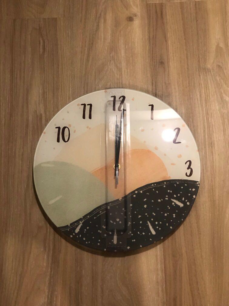 Beautiful Calming Nature Wall Clock 14inch, Furniture & Home Living ...