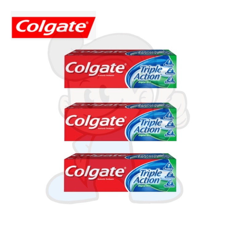 Colgate Triple Action Anti-Cavity Family Toothpaste (3 x 145ml), Beauty ...