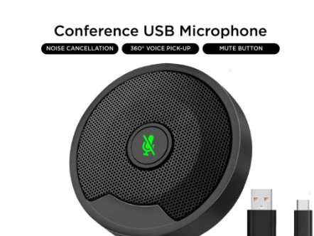 Conference USB Microphone for Computer, Omni-Directional Condenser PC ...