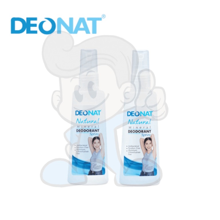 Deonat Natural Mineral Deodorant Spray (2 x 100ml), Beauty & Personal ...