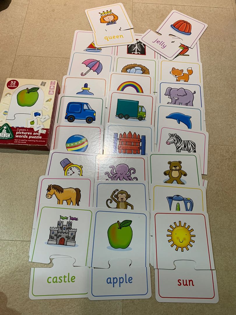 ELC pictures and words puzzle, 興趣及遊戲, 玩具 & 遊戲類 - Carousell