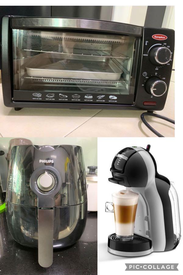 EuropAce ETO 9L Toaster Oven, Philips Airfryer and Nescafé Dolce Gusto ...