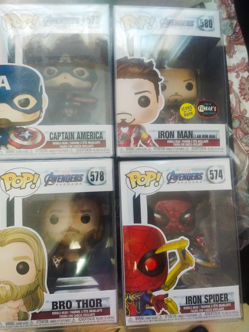 Funko Marvel Avengers End Game Bro Thor, tony Stark, iron Spider, capt ...