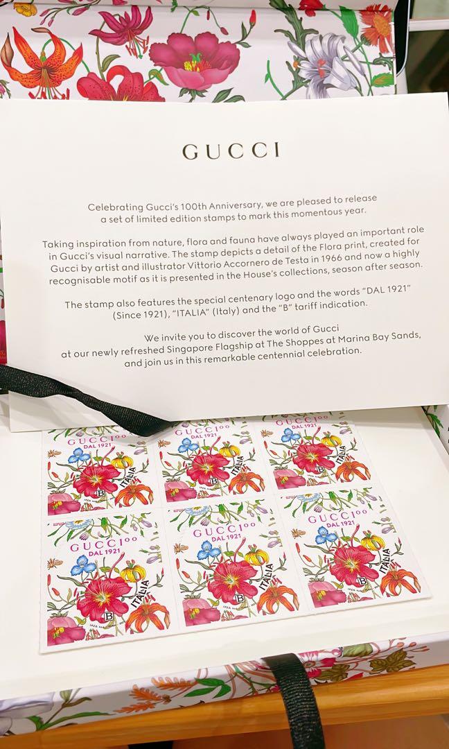 Gucci 100th Anniversary Limited Edition Stamp Set, Women's Fashion ...