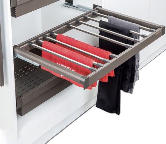 Hafele pull out trouser rack 60cm, Furniture & Home Living, Home ...