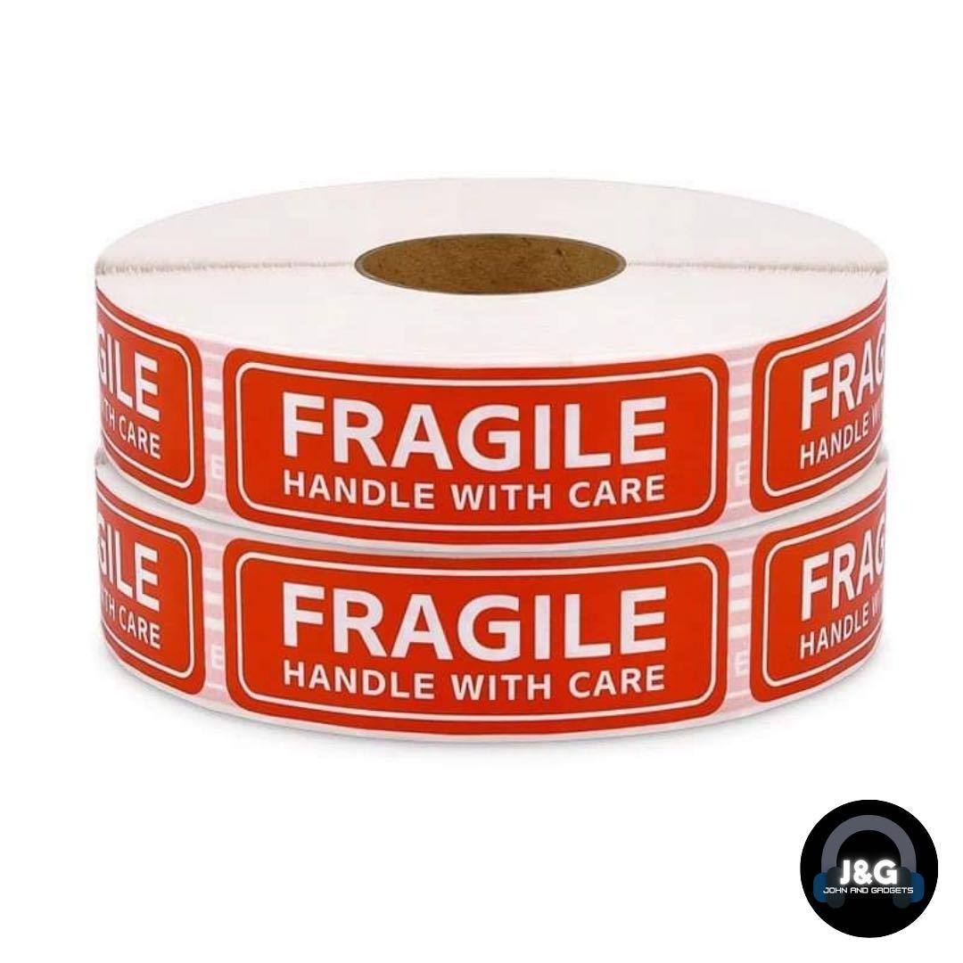 HIGH QUALITY FRAGILE STICKERS 1000 PCS PER ROLL 7.5cm x 2.5cm FRAGILE ...
