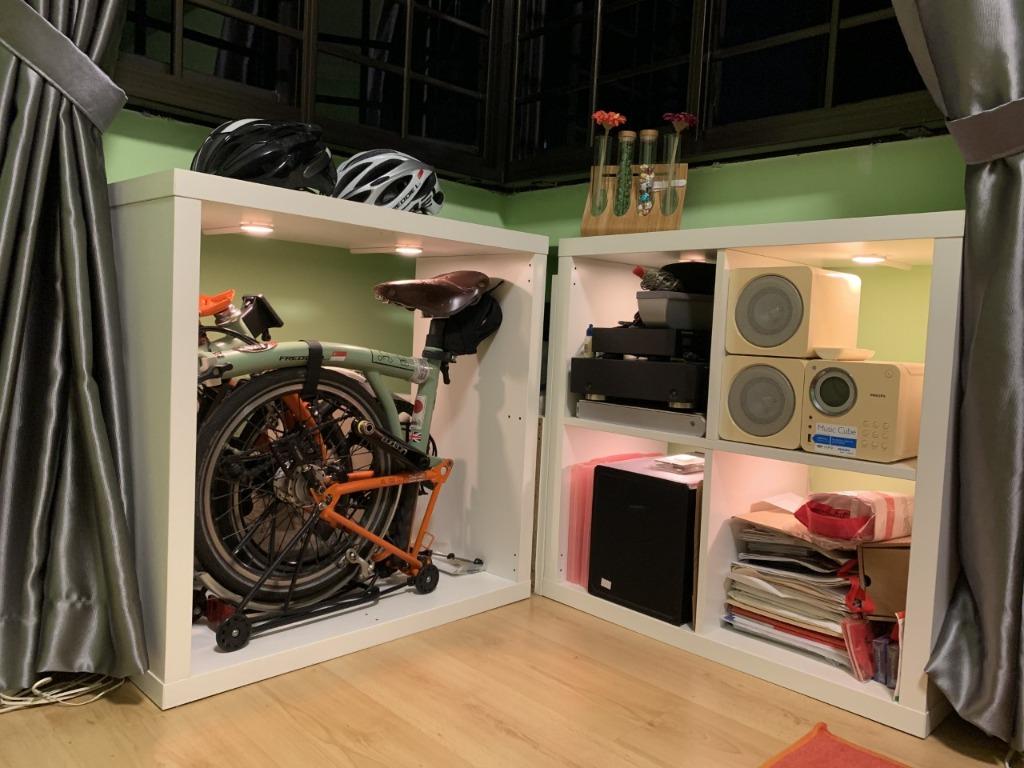 IKEA KALLAX (White) with lights for sale, Furniture & Home Living, Furniture, Shelves, Cabinets ...