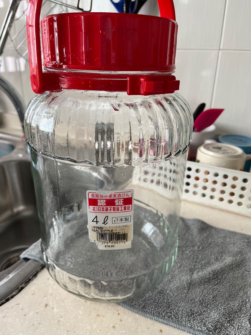 Japan 4L Glass Bottle, Furniture & Home Living, Kitchenware & Tableware ...