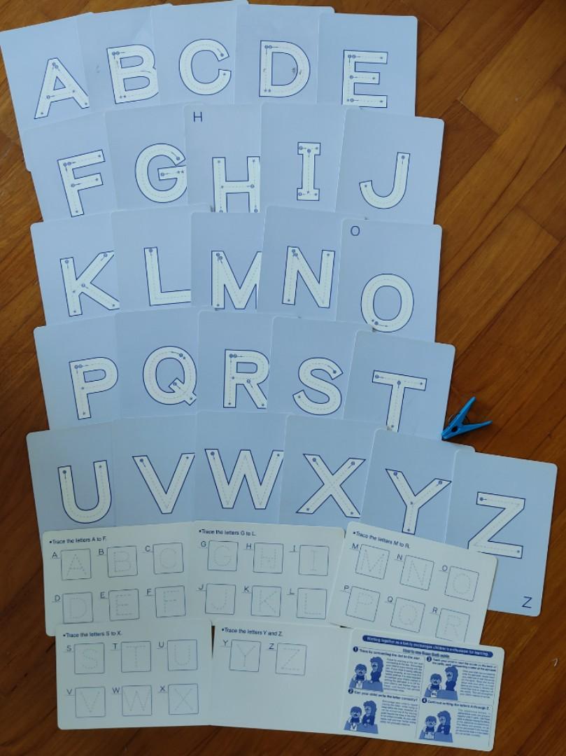 Kumon uppercase letter write and wipe flash card, Hobbies & Toys, Toys ...