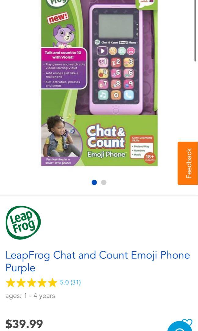 Leapfrog chat & count smartphone, Hobbies & Toys, Toys & Games on Carousell