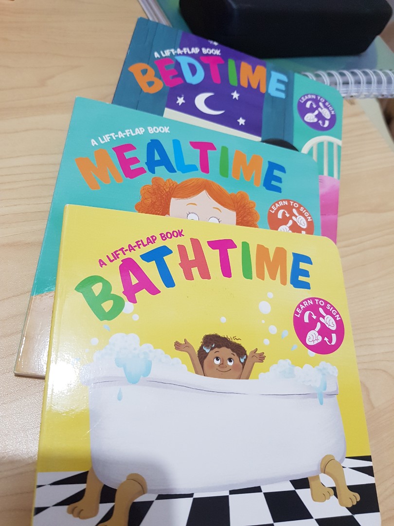 Lift Flap with sign language set of 3 books, Hobbies & Toys, Books ...