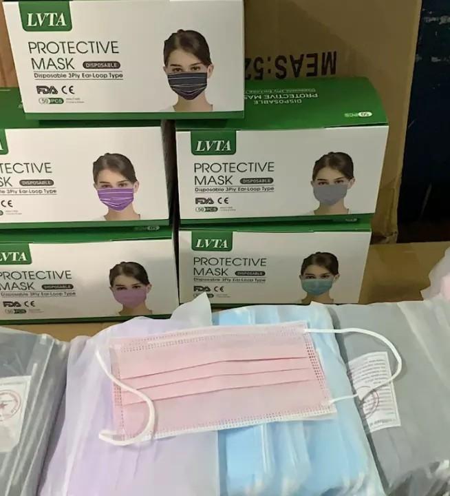 LVTA Face Mouth Mask 3-Layers Masks Anti-Dust Filtration Respirator ...