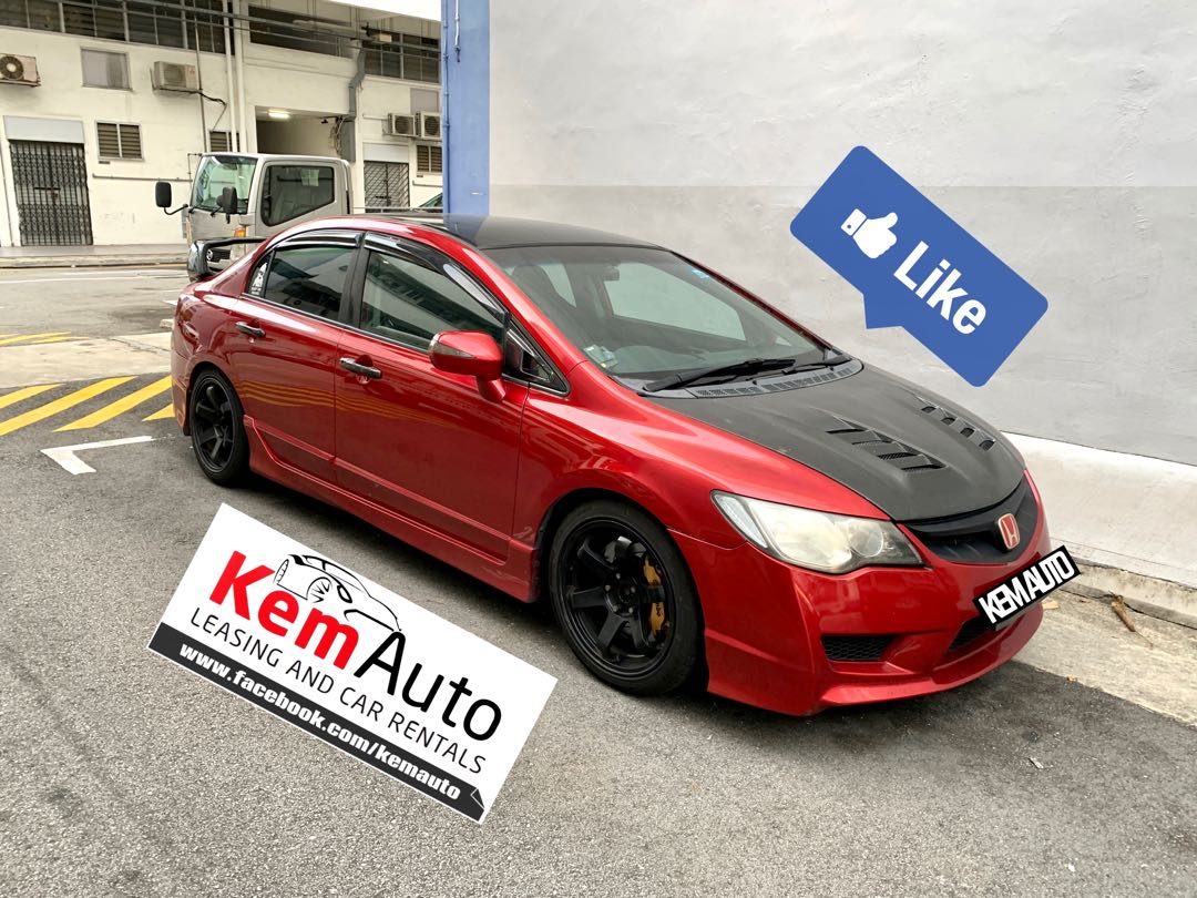 Mod candy red Honda Civic FD2 manual Rare HKS exhaust Sporty Type R ...