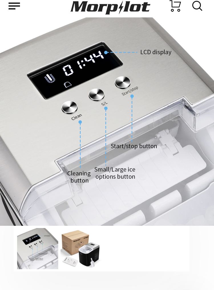 Morpilot ice maker, TV & Home Appliances, Kitchen Appliances ...