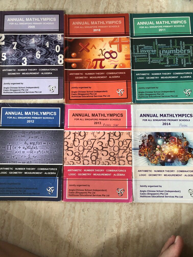 NMOS and annual mathlympics practice booklets (math Olympiad), Hobbies ...