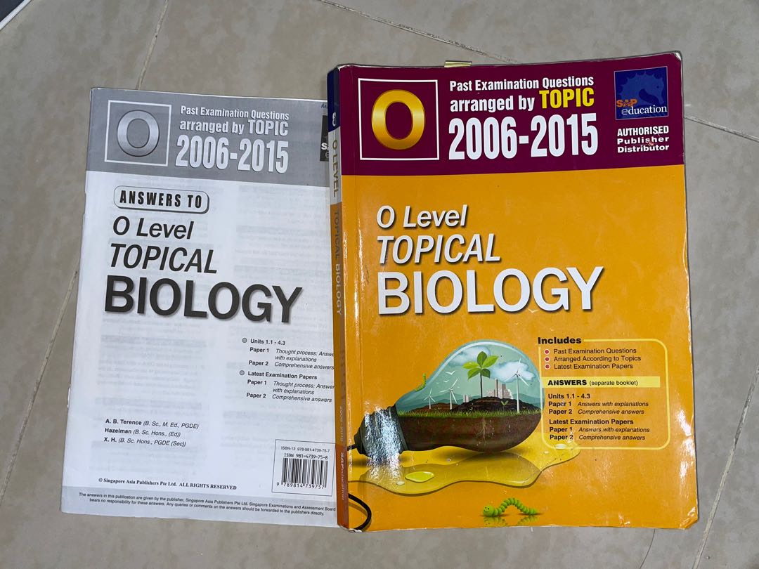 O Level Bio Topical TYS with Answer Key (2006 - 2015), Hobbies & Toys ...