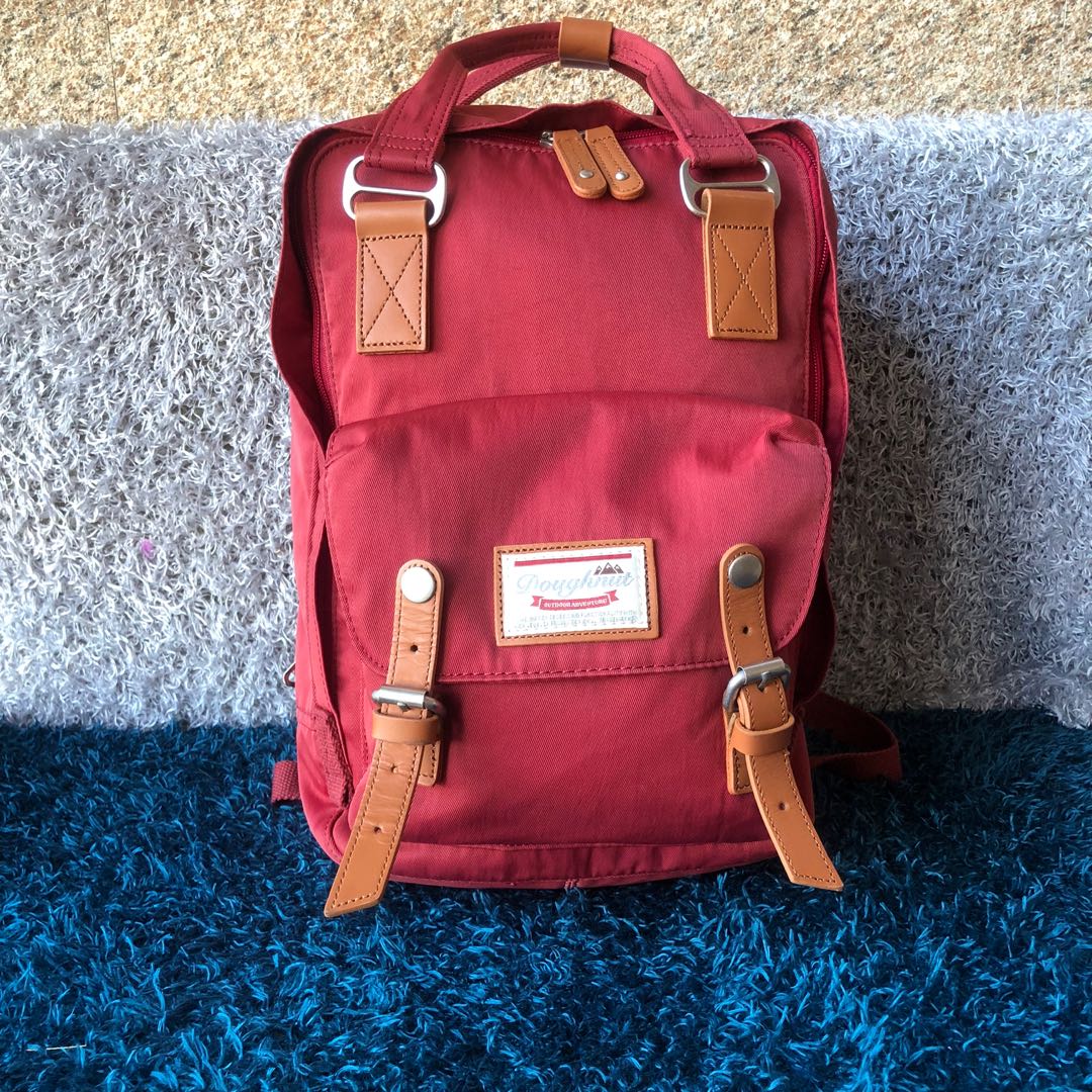 Original DOUGHNUT backpack maroon, Women's Fashion, Bags & Wallets ...