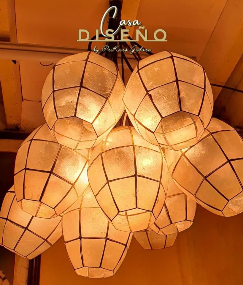 OVAL CAPIZ LANTERN, Furniture & Home Living, Lighting & Fans, Lighting ...