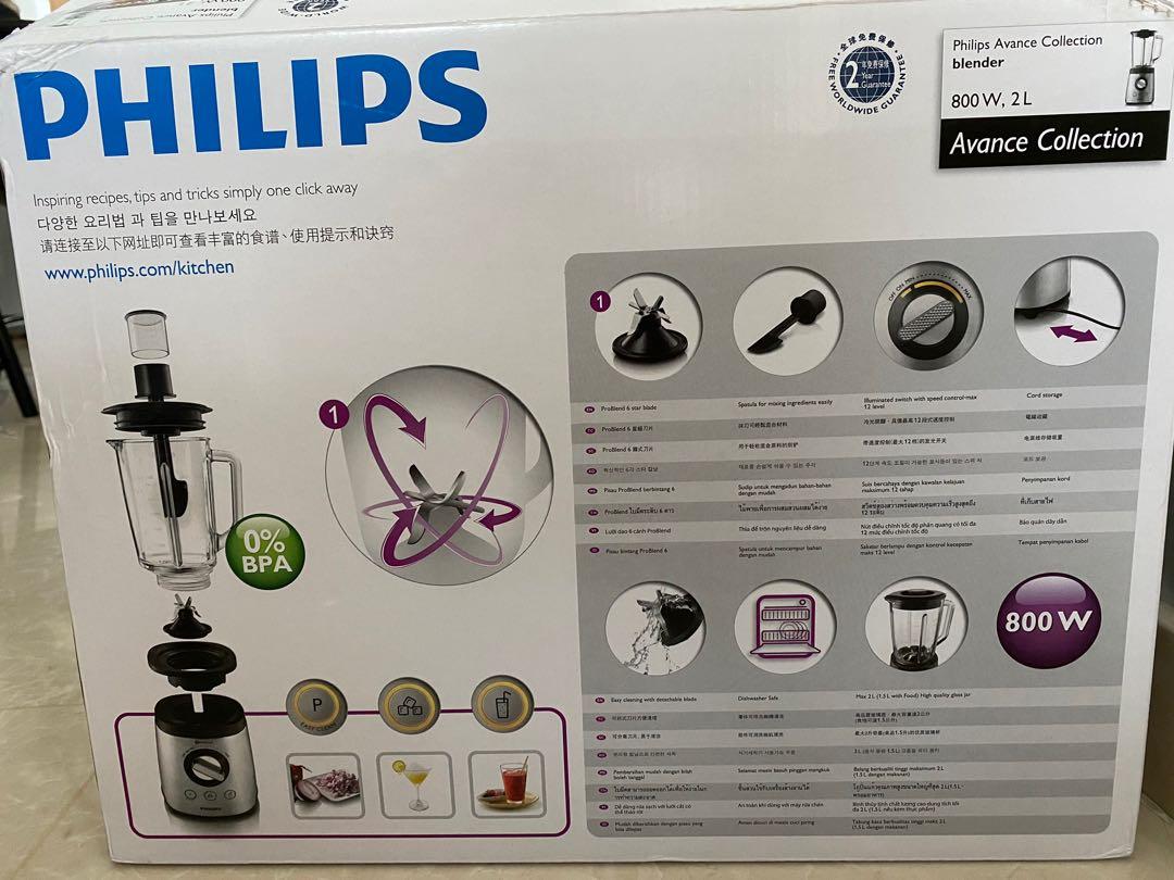 Philips blender 800W 2L HR2096, TV & Home Appliances, Kitchen ...