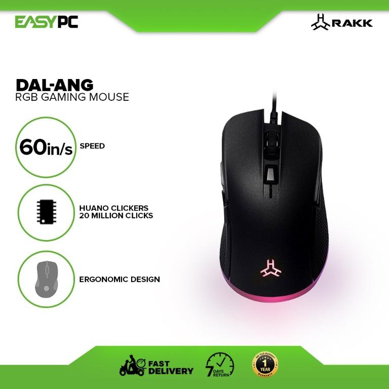 Rakk Dal-Ang Gaming Mouse RGB, Rakk Gears Dal-ang Mice for FPS and RPG ...