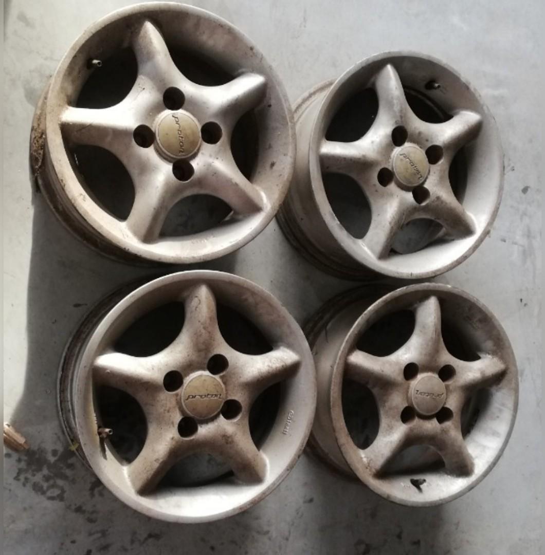 Rim Proton Wira Original Enkei, Auto Accessories on Carousell