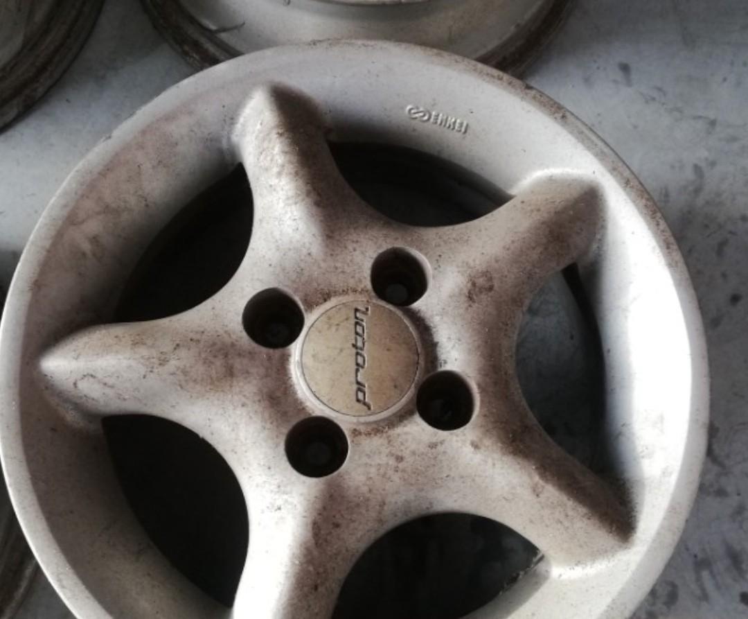 Rim Proton Wira Original Enkei, Auto Accessories on Carousell