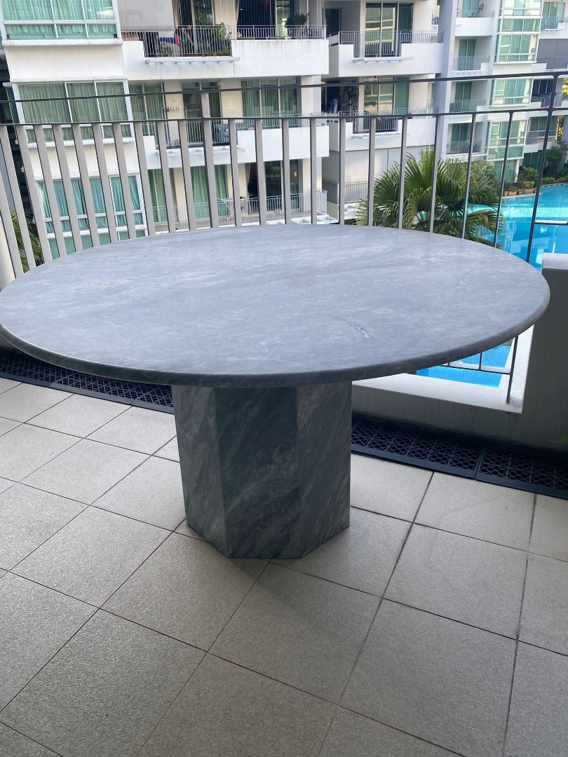 Round stone table, Furniture & Home Living, Furniture, Tables & Sets on ...
