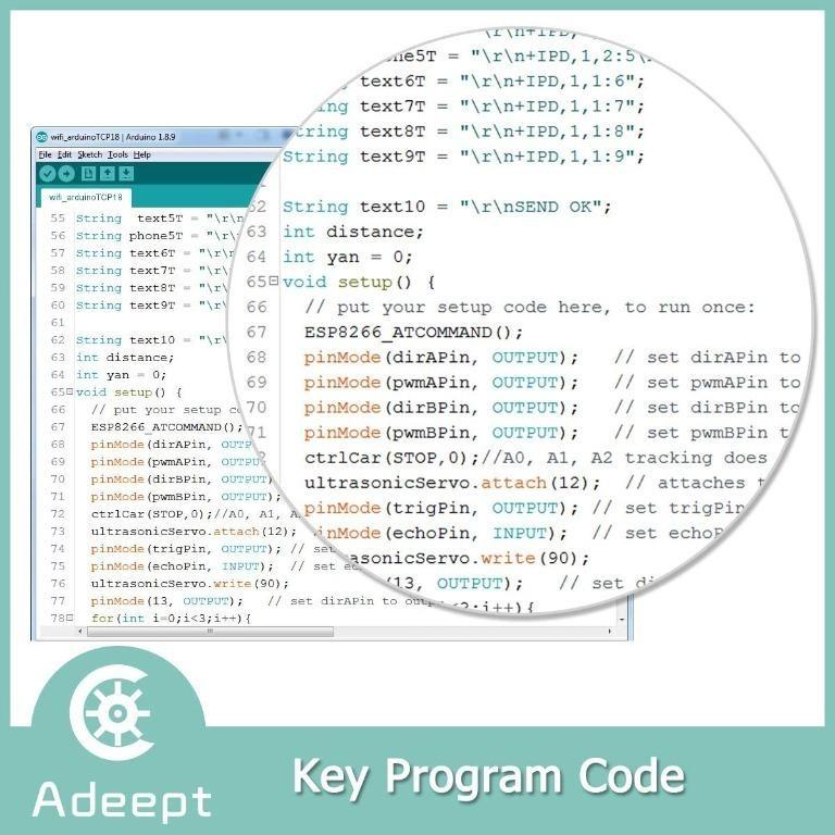 [sg stock] Adeept AWR-A 4WD Smart WiFi Robot Car Kit Compatible With ...