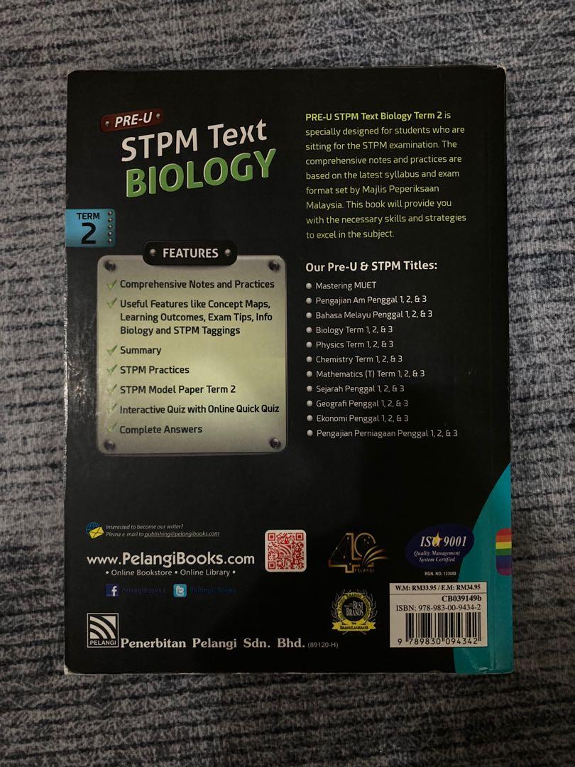 STPM BIOLOGY TEXTBOOK (SEM 2), Hobbies & Toys, Books & Magazines ...
