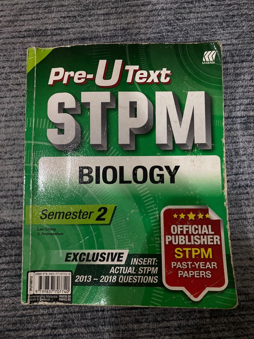 STPM BIOLOGY TEXTBOOK (SEM 2), Hobbies & Toys, Books & Magazines ...
