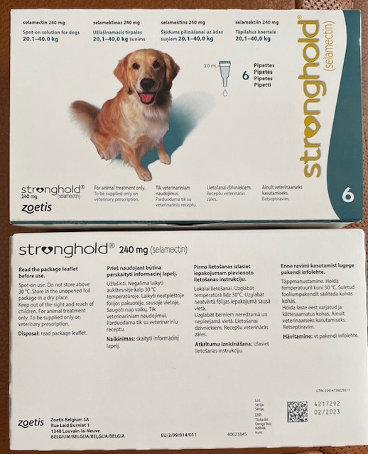 Stronghold (selamectin) 240mg, Pet Supplies, Health & Grooming on Carousell