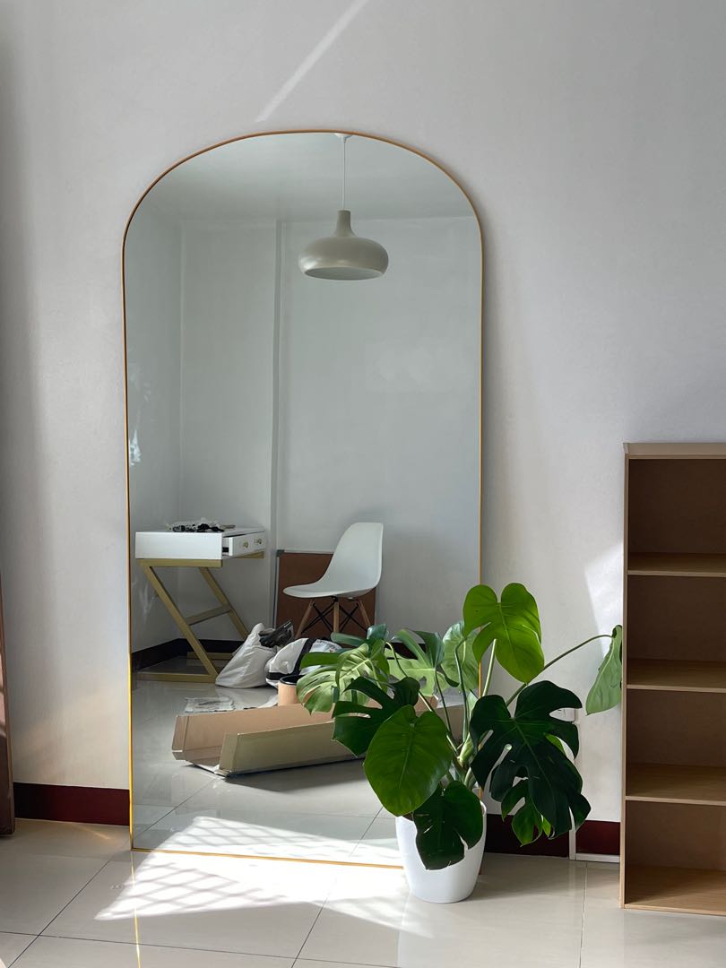 Subtle Arc Gold Mirror 6x3, Furniture & Home Living, Home Decor ...